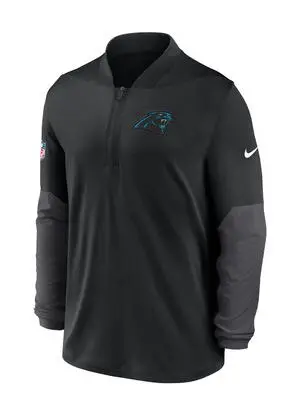 Nike Carolina Panthers Dri-fit Nfl 1/2-zip Top - Black