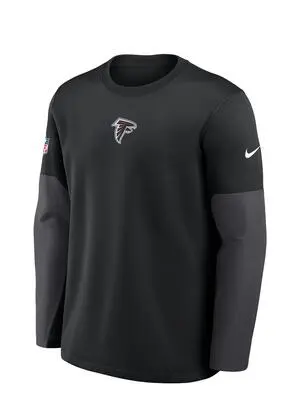 Nike Atlanta Falcons Scripted To Win Sideline Coach Therma-fit Nfl Long-sleeve T-shirt - Black