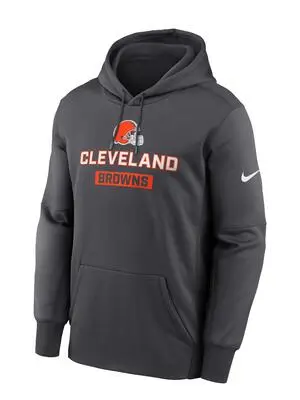 Nike Cleveland Browns Therma Nfl Pullover Hoodie - Grey
