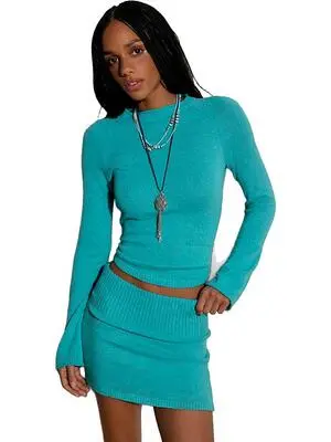 Free People Jodi Sweater Skirt Set - Ceramic