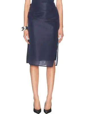 Brandon Maxwell The Isobel Skirt - Navy