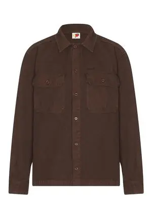 SKY HIGH FARM WORKWEAR Canvas Work Overshirt Woven - Brown