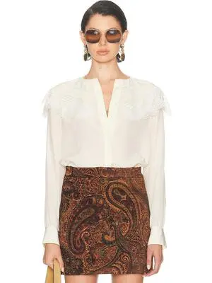 Chloé Lace Detailed Blouse - Pristine White