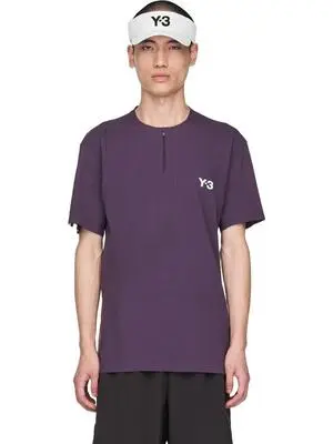 Adidas Y-3 Tennis Pro Freelift Zip Tee - Aurora Plum