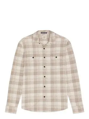 Faherty Brand Legend Sweater Shirt In Grey - Sandbar Plaid