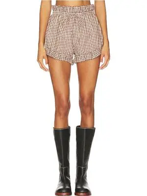 Posse Callie Shorts - Petite Mocha Gingham