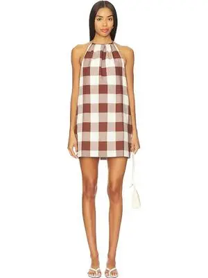 Posse Callie Mini Dress - Mocha Gingham