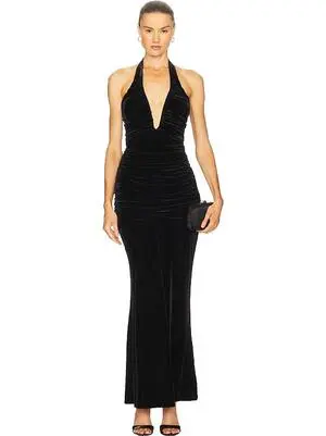 Bardot Elvira Halter Maxi Dress - Black