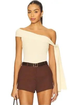 ALL THE WAYS Mariah Asymmetrical Top - Lemon