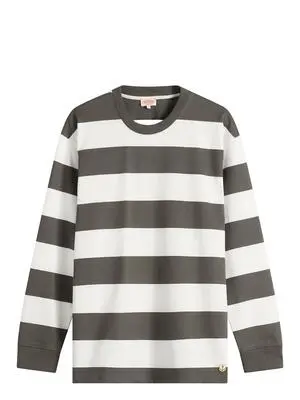 Armor Lux Long Sleeve Wide Stripe T-shirt - Chimera/milk
