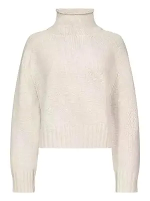 LOULOU DE SAISON Kean Stand Collar Ribbed Sweater