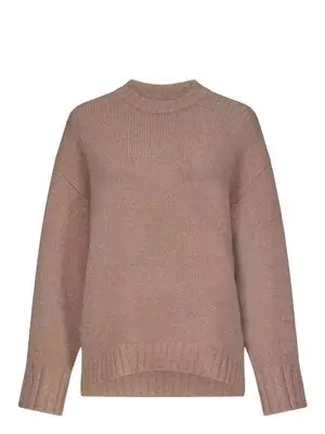 Loulou De Saison Tino Crew Neck Sweater - Brown