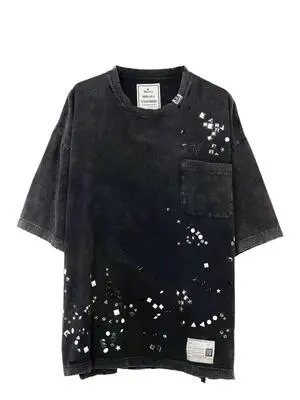 Mihara Yasuhiro Crystal-embellished Pocket T-shirt - Black
