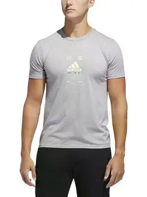 Adidas Coded Graphic-print T-shirt - Grey