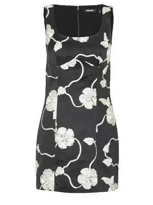 Remain Birger Christensen Floral Embellished Mini Dress - Black