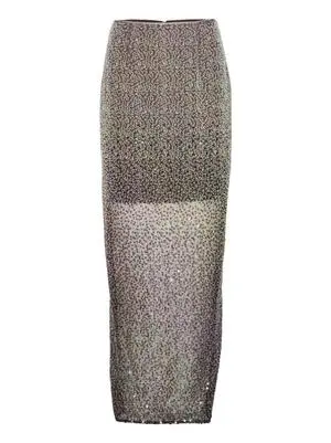 ROTATE BY BIRGER CHRISTENSEN Beaded Maxi Skirt - Brown