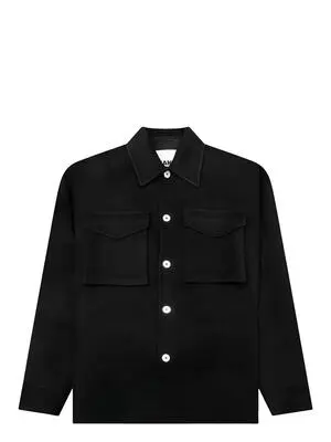 JIL SANDER Cashmere Pocket Shirt Jacket - Black