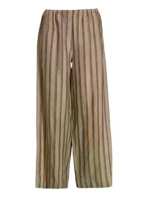 STAUD Bonfire Striped Linen Trousers