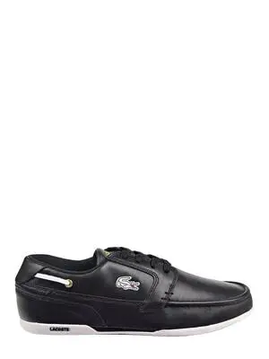 Lacoste Leather Lace-up Sneakers - Black