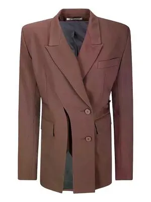 Ottolinger Split-detail Buttoned Blazer - Brown