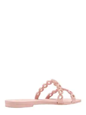 AQUAZZURA Chain-link Flat Sandals - Pink