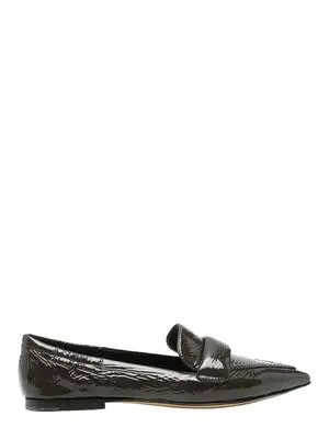 POMME D´OR Ingrid Patent-leather Loafers - Brown