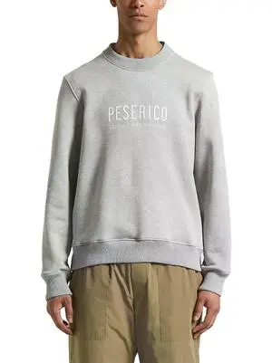 Peserico Logo-embroidered Crew-neck Sweatshirt - Grey