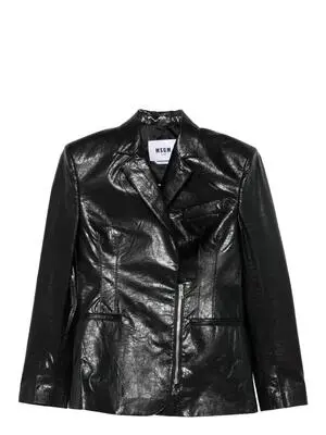 MSGM Notched Asymmetric-Zip Jacket
