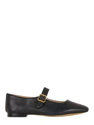 Sam Edelman Michaela Buckle-strap Square-toe Flats - Black