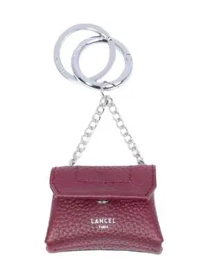 LANCEL Leather Keyring - Red