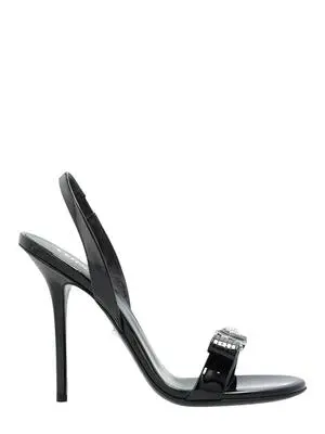Versace Medusa Bow Slingback Sandals - Black