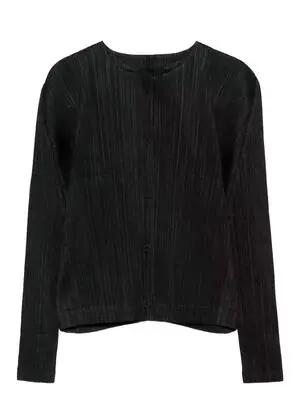 Issey Miyake Pleated Button-front Jacket - Black