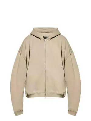 REPRESENT Hooded Zip-up Sweatshirt - Neutrals