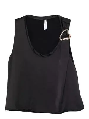 Imperial Buckle-detail Top - Black