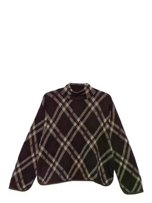 Eric Bompard High-neck Tartan Sweater - Purple