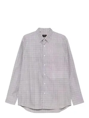 Brioni Checked Cotton Shirt - Grey