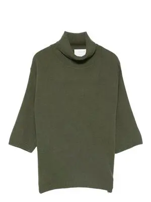 DANIELE FIESOLI Turtleneck Half-sleeve Sweater - Green