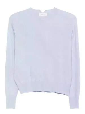 DANIELE FIESOLI Round-neck Merino-cashmere-blend Sweater - Blue
