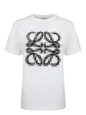 Loewe Anagram Pixellated T-shirt - White/black
