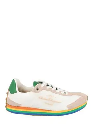 SALVATORE FERRAGAMO Iggy Mixed Media Sneakers