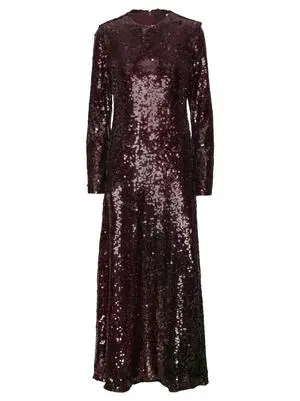 ROTATE BY BIRGER CHRISTENSEN Sequin Maxi Dress - Red