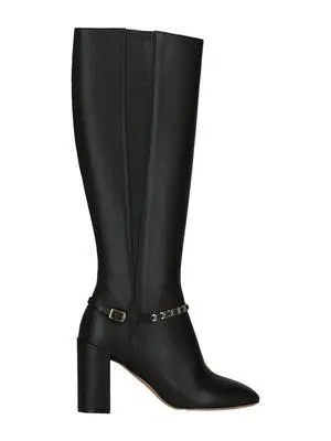 FERRAGAMO Triba Leather Knee High Boots - Black