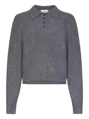 Loulou De Saison Polo-neck Ribbed Sweater - Grey