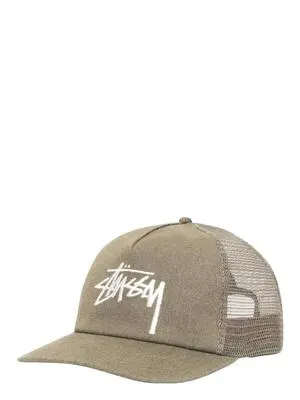 StÜssy Big Stock Mesh Snapback - Army Green