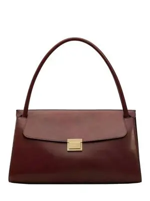 Ami Leather Tote Bag - Brown