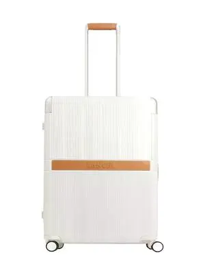 LANCEL Empreinte Leather-trimmed Suitcase - White
