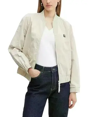 Armani Exchange Logo-plaque Bomber Jacket - Neutrals