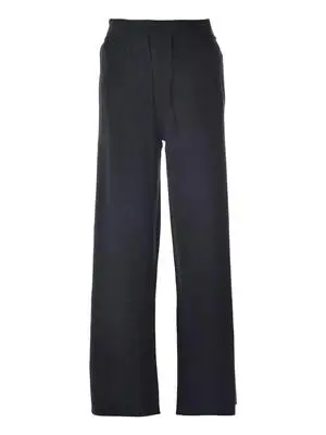 Alberta Ferretti Ribbed-waistband Wide-leg Trousers - Black