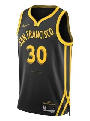 Nike Nba Stephen Curry Golden State Warriors City Edition 2023/24 Jersey - Black