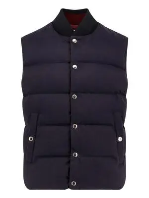 Dolce & Gabbana Cotton And Viscose Reversible Sleeveless Jacket - Blue